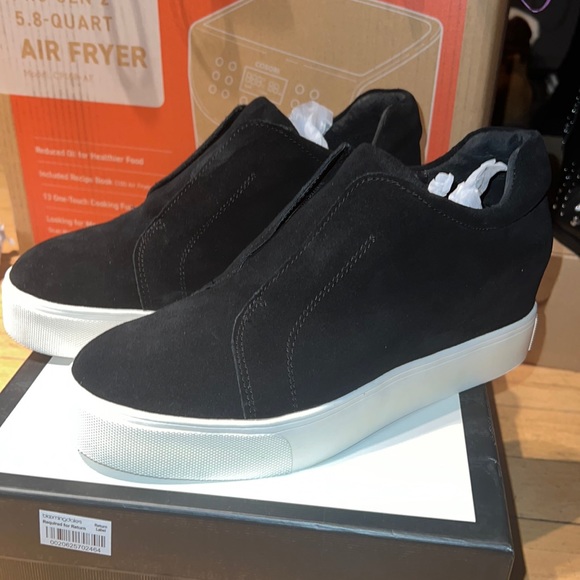 J Slides | Shoes | J Slides Black Suede Platform Wedge Pull On Shoe 72 ...